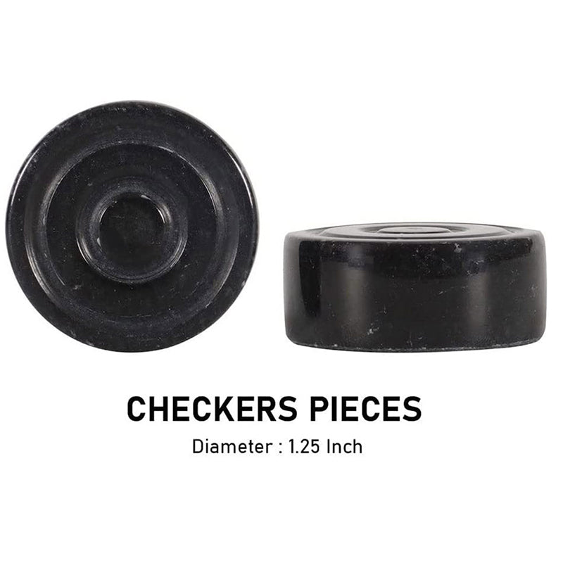 Marble Black and White Checkers Set | Radicaln CA